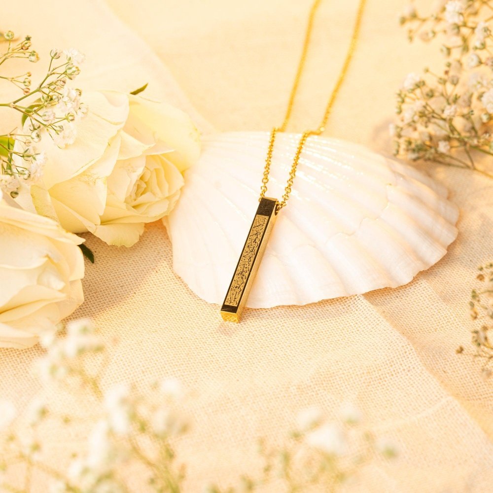 Ayatul Kursi Islamic Bar Block Necklace– peoplejewl